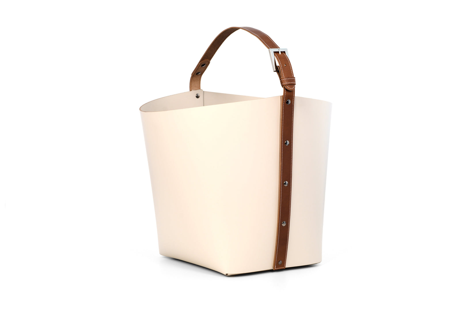 Pinetti Ovo Vegetal Leather Storage Basket Big With Handle – 2JOUR ...