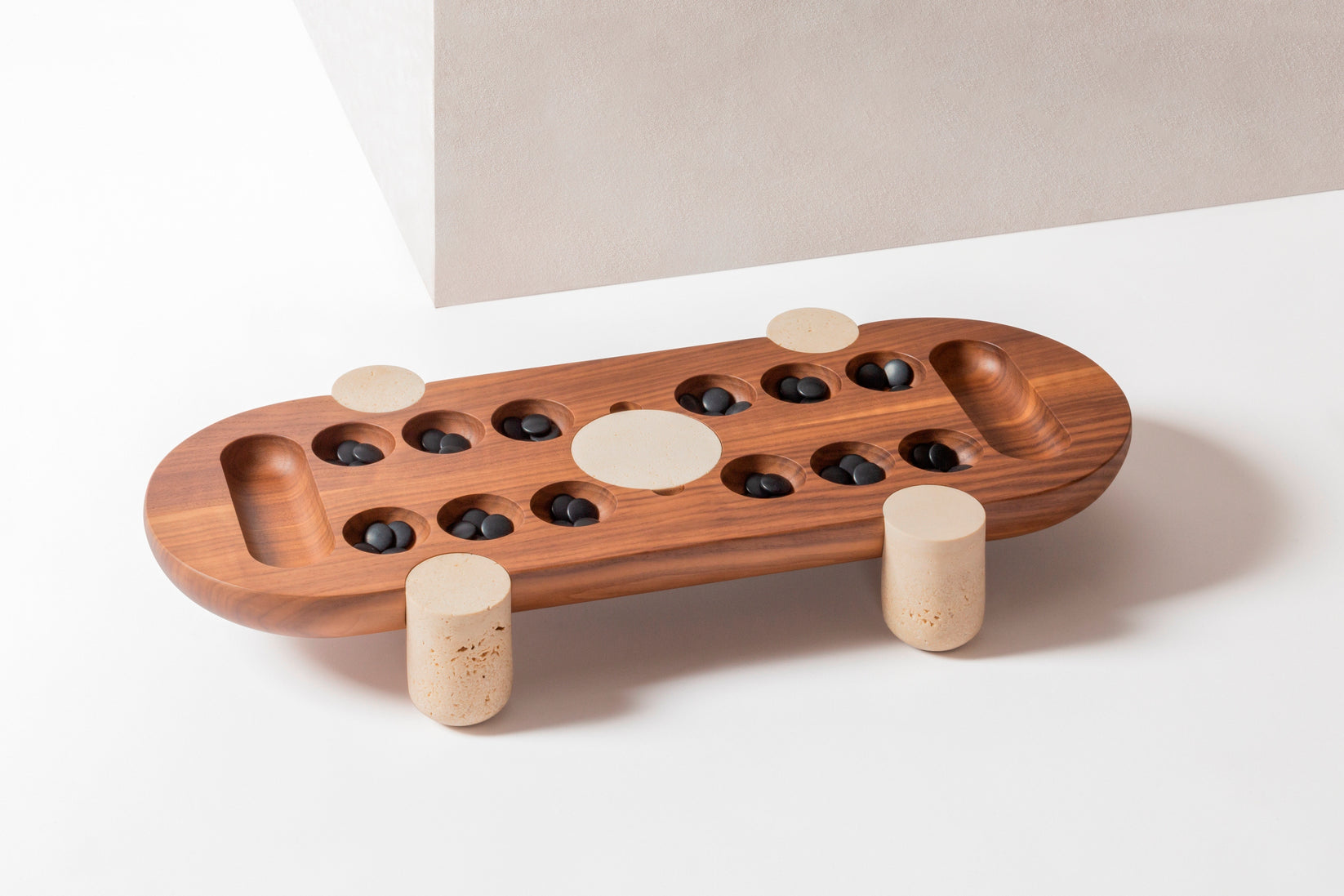 Giobagnara Mocambo Carved Wood and Stone Wari Game Set – 2JOUR CONCIERGE