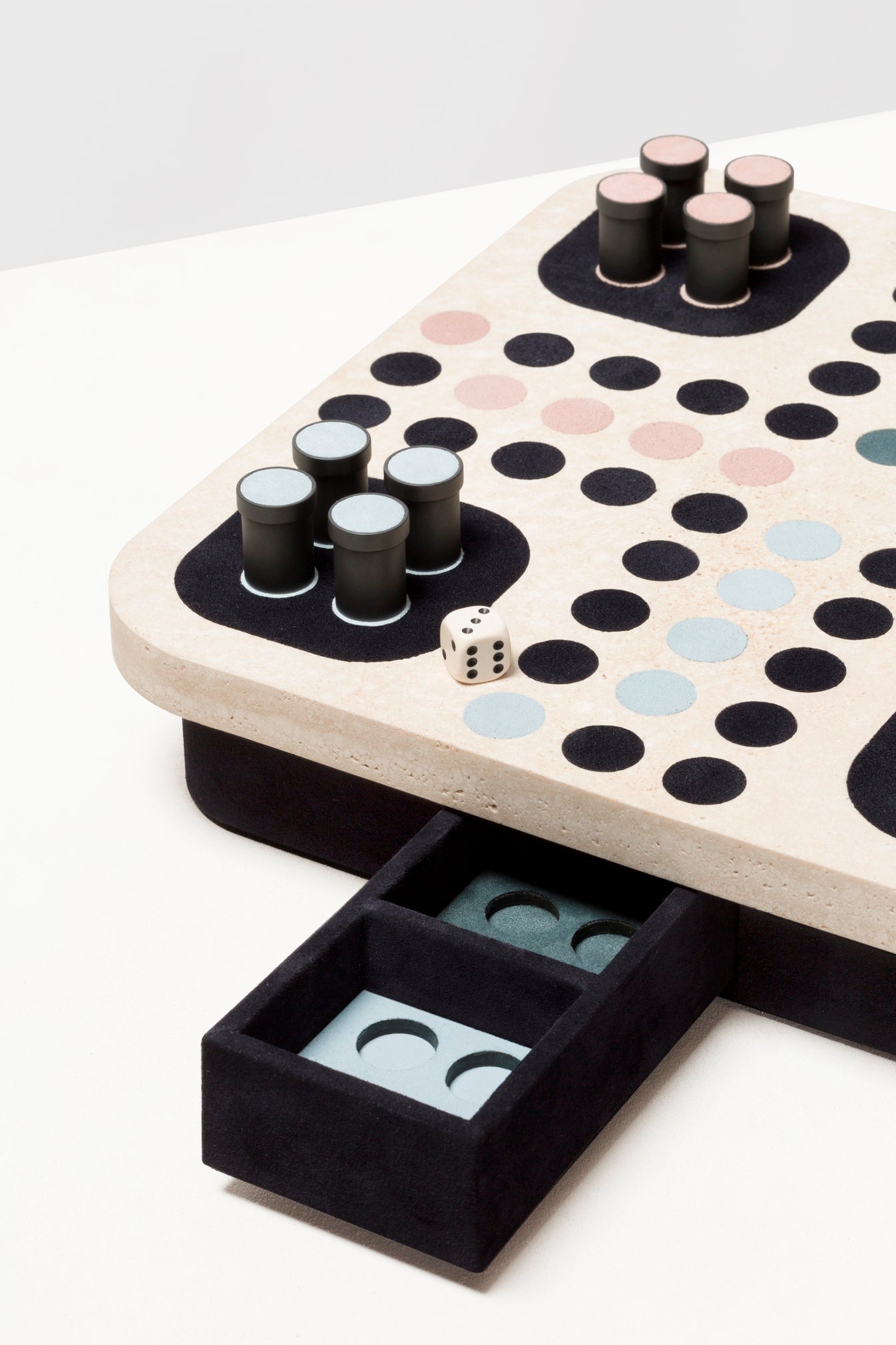 Giobagnara Delos Marble Leather-Covered Ludo Game Set – 2JOUR CONCIERGE
